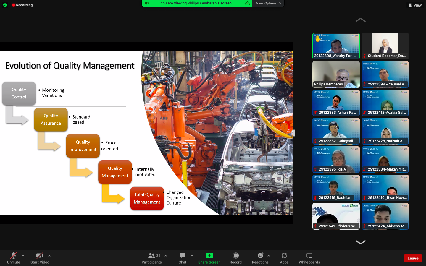 Product quality is a company's invaluable asset - SBM ITB